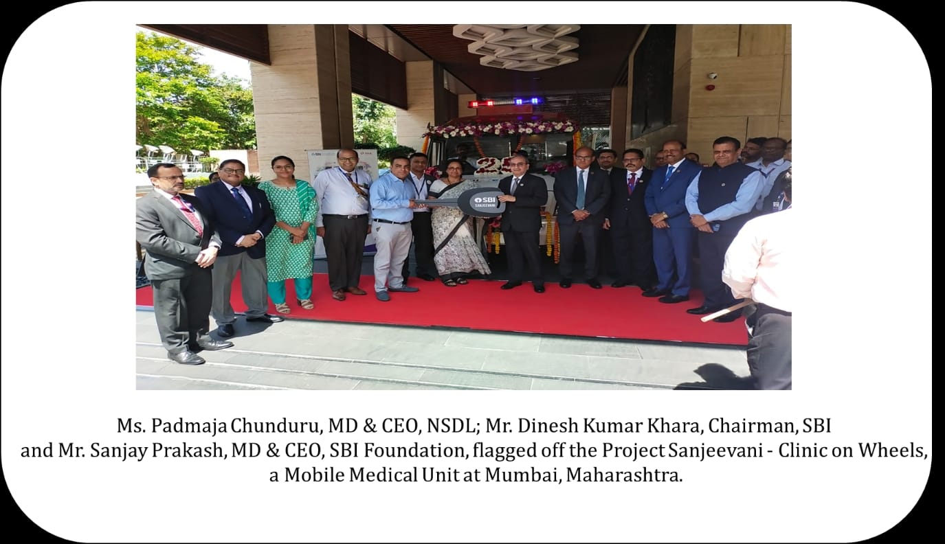 NSDL Flags Off Project Sanjeevani - Clinic On Wheels In Association With SBI Foundation - Indian ...