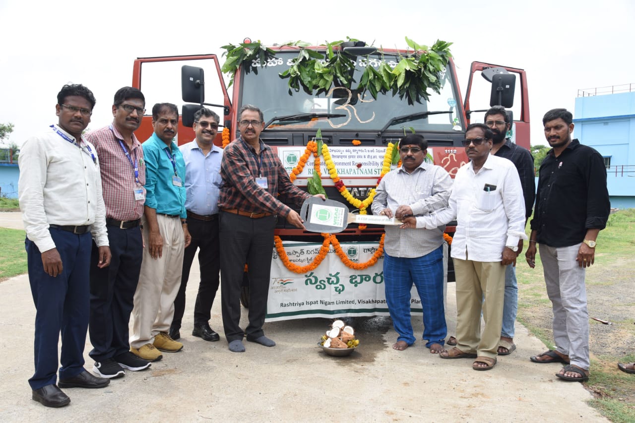 RINL Presents Drinking Water Tanker To GVMC Under Corporate Environment ...
